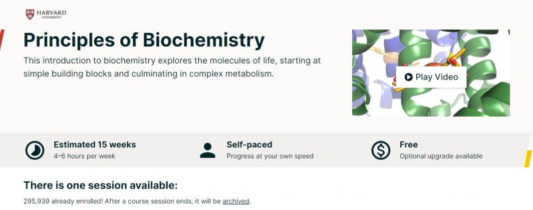Top 10 Free Online Biochemistry Course and MOOCs 2023